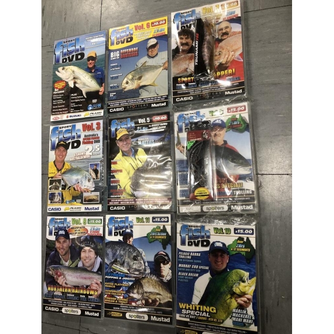 Variety of Fishing DVDs